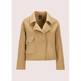 Madeleine Mode MADELEINE Damen Kurzjacke "Doubleface-Jacke aus Wolle Elegante Jacke mit modernem Schnitt", beige, Modern, Gr. 42, Obermaterial: 70% Wolle WO. 30%