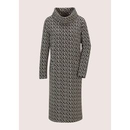 Madeleine Mode MADELEINE Damen Sommerkleid "Kleid Kleid mit Grafik-Jacquard und Rollkragen", schwarz, Modern, Gr. 34, Obermaterial: 65% Polyester PES. 30% Viskose