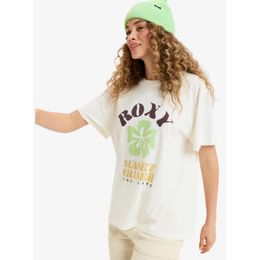 Roxy Damen T-Shirt "HANGLOOSE POSTER", wei&szlig;, Gr. L, Obermaterial: 100% Baumwolle, Shirts