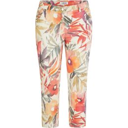 KjBRAND Damen 7/8-Hose "Betty"lachs mit druck, Gr. 44, bedruckt, Web, Obermaterial: 40% Baumwolle, 37% Polyester, 20% Lyocell (TENCEL ), 3% Elasthan,
