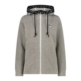 CMP Damen Strickfleecejacke, wei&szlig;, Gr. 40, Obermaterial: 100% Polyester, Jacken, mit fester Kapuze, atmungsaktiv, aus Polyester