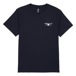Converse Herren T-Shirt "Converse LICENSE PLATE TEE", schwarz, Gr. XL, unifarben, Single Jersey, Obermaterial: 100% Baumwolle, Shirts