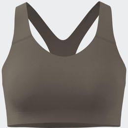 Damen Sport-BH "OPTIME ESSENTIALS WORKOUT BH MIT STARKEM HALT", adidas Performance, Gr. S, braun, Obermaterial: 85% Polyester, 15% Elasthan, BHs