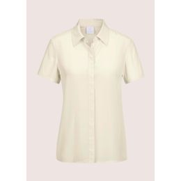Madeleine Mode MADELEINE Damen Kurzarmbluse "Hemdbluse Elegante Sommerbluse mit Hemdkragen", wei&szlig;, Modern, Gr. 36, Obermaterial: 100% Viskose CV., Blusen