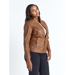 Maze Damen Lederjacke "42021312", braun, Gr. 44, Obermaterial: 100% Lammleder. Futter: 100% Baumwolle. &Auml;rmelfutter: 100% Polyester, Jacken