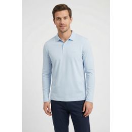 BOSS Green Herren Langarm-Poloshirt "Pirol"open blau460, Gr. 4XL, Jersey, Obermaterial: 100% Baumwolle, Shirts, Langarm, regular fit, Logo-Stickerei