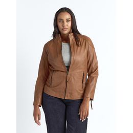 Maze Damen Lederjacke "42021312", braun, Gr. 52, Obermaterial: 100% Lammleder. Futter: 100% Baumwolle. &Auml;rmelfutter: 100% Polyester, Jacken