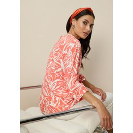 Tamaris Damen Druckbluse "aus leichter Webware f&uuml;r vielseitige Looks"pink gebl&uuml;mt, Gr. 38, gemustert, Web, Obermaterial: 100% Viskose, Blusen, mit