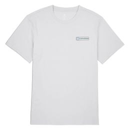 Converse Herren T-Shirt "MEN'S Converse LOGO T-SHIRT"barely grau, Gr. M, unifarben, Single Jersey, Obermaterial: 100% Baumwolle, Shirts