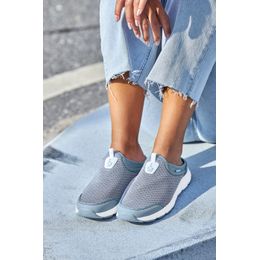 Lascana Damen Sneaker "Slip-On-Sneaker", Gr. 42, grau, Obermaterial: 100% Textilmaterial. Decksohle: 100% Textilmaterial. Futter: 100%