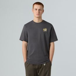 T-Shirt The North Face "M CONNECTED RELAXED SS TEE -GRAPHIC", Herren, Gr. S, grau (anthrazit grau), Obermaterial: 100% Baumwolle, Shirts T-Shirt, sportlicher Stil, mit Rundhalsausschnitt, relaxter Schnitt