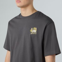 The North Face Herren T-Shirt "M CONNECTED RELAXED SS TEE -GRAPHIC"anthrazit grau, Gr. XXL, Obermaterial: 100% Baumwolle, Shirts, sportlicher Stil,