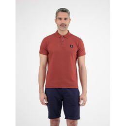 Lerros Herren Poloshirt "Poloshirt in weicher Waffelpiqu&eacute;qualit&auml;t", rot, Gr. S, 100% Baumwolle, Shirts