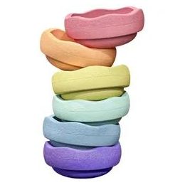 Balancetrainer Stapelstein "Stapelstein rainbow pastel", bunt, Balancetrainer, Kinder, B/H/L: 12cm &Oslash; 27,5cm, Polypropylen, f&uuml;r Drinnen und Drau&szlig;en, 6-tlg. &Oslash;xH: 27,5x12 cm, H:12cm &Oslash;:27,5cm