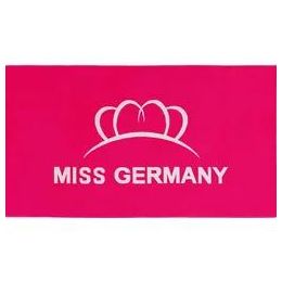 Strandtuch MISS GERMANY "MISS GERMANY", pink, B:100cm L:180cm, Samt, Obermaterial: 100% Baumwolle, Handt&uuml;cher, Velours, mit gro&szlig;em Logo-Motiv