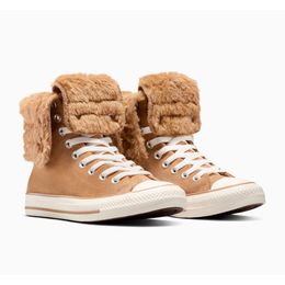 Converse Damen Sneaker "CHUCK TAYLOR ALL STAR FOLD OVER", Gr. 39, braun, Leder, Schuhe, Winterschuhe, gef&uuml;ttert