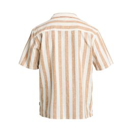 Quiksilver Herren Kurzarmhemd "Sunset Song"bone wei&szlig; stripes sunset, Gr. S, Obermaterial: 55% Baumwolle, 45% Hanf., Hemden
