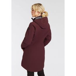 Killtec Damen Funktionsmantel "KOW 165 WMN PRK", rot, Gr. 46, Obermaterial: 100% Polyester, M&auml;ntel, l&auml;ngeres Design, mit Eingrifftaschen und