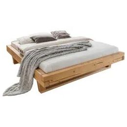 Massivholzbett Home Affaire "Ultima, hohe Belastbarkeit, Futonbett ohne Kopfteil", beige (natur), B:178cm L:218cm, Betten, Massivholzbett, aus Eiche oder Fichte, FSC-zertifiziert, in vielen Breiten