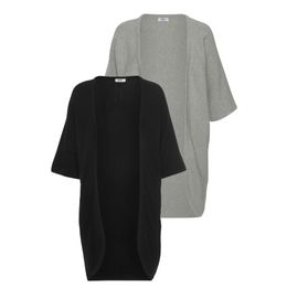 Flashlights Damen Strickjacke "aus leichtem Sommerstrick", schwarz, Basic, Gr. 48, unifarben, Strick, Obermaterial: 50% Baumwolle, 50% Polyacryl.