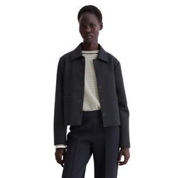 Marc O'Polo Jerseyblazer MARC O'POLO "aus Organic Cotton-Mix", Damen, Gr. 44, deep night blau, Jersey, Obermaterial: 88% Baumwolle, 12% Polyester, unifarben, regular fit, normaler Saum, Blazer
