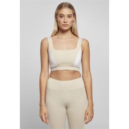 Urban Classics Damen B&uuml;gel-BH "Urban Classics Damen Ladies Color Block Bra", Gr. Msoftseagrass, wei&szlig;, lila, 80% Polyamid, 20% Elasthan, BHs