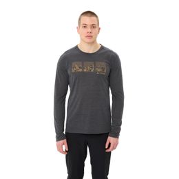 Vaude Herren Langarmshirt "MEN'S ROSEMOOR LS T-SHIRT III", schwarz, Gr. S, Obermaterial: 75% Polyester, 25% Lyocell (TENCEL ), Shirts, ohne Kragen,