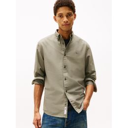 Tommy Jeans Herren Langarmhemd "TJM REGULAR OXFORD", gr&uuml;n, Gr. XXXL, Web, Obermaterial: 100% Baumwolle, Hemden, mit Rundhalsausschnitt,