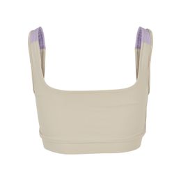 Urban Classics Damen B&uuml;gel-BH "Urban Classics Damen Ladies Color Block Bra", Gr. XLsoftseagrass, wei&szlig;, lila, 80% Polyamid, 20% Elasthan, BHs