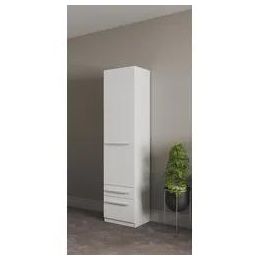 Kleiderschrank Priess "Schrank Garderobe W&auml;scheschrank Barcelona in 5 Breiten", wei&szlig;, B:48cm H:193cm T:36cm, Holzwerkstoff, Schr&auml;nke, Kleiderschrank, viel Stauraum, ger&auml;umige Schubk&auml;sten, mit Spiegel, MADE IN GERMANY