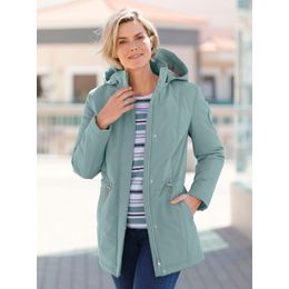 Casual Looks Damen Anorak, gr&uuml;n, Gr. 44, unifarben, 100% Polyester, Wattierung:100% Polyester, Jacken
