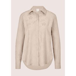 Madeleine Mode MADELEINE Damen Hemdbluse "Hemdbluse Jacquardbluse mit zartem Muster", wei&szlig;, Modern, Gr. 40, Obermaterial: 100% Viskose CV., Blusen, Jaquardmuster
