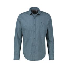 Lerros Herren Langarmhemd "Langarmhemd in &Uuml;bergr&ouml;ssen, dezent gemustert", blau, Gr. 4XL, 100% Baumwolle, Hemden