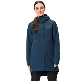 Vaude Damen Funktionsmantel "WOMEN'S CYCLIST PADDED PARKA II", blau, Gr. 34, Obermaterial: 100% Polyester. Futter: 100% Polyamid. Wattierung: 100%