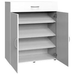 Schuhkommode wimex "Multiraumkonzept", wei&szlig;, B:80cm H:98cm T:40cm, Holzwerkstoff, Spanplatte, Sideboards, Schuhkommode, Schubk&auml;sten auf Metallschienen