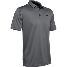 Under Armour Herren Poloshirt "Tech Polo", grau, Gr. M, Jersey, Obermaterial: 100% Polyester, Shirts, gerader Rumpfabschluss, normale Schnittform,