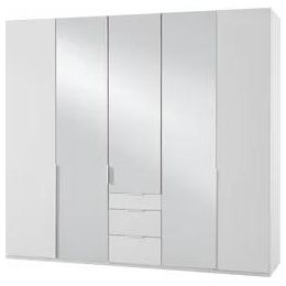 Kleiderschrank wimex "New York", wei&szlig; (wei&szlig;, spiegel), B:225cm H:236cm T:58cm, Schr&auml;nke, Kleiderschrank, mit Spiegelt&uuml;r