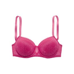 s.Oliver Damen Schalen-BH "Denise", Gr. 75, pink, Spitze, Obermaterial: 70% Polyamid, 20% Polyester, 10% Elasthan, BHs, im Balconette-Schnitt aus
