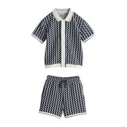next Set Jungen Gr&ouml;&szlig;e 104 navy / wei&szlig;
