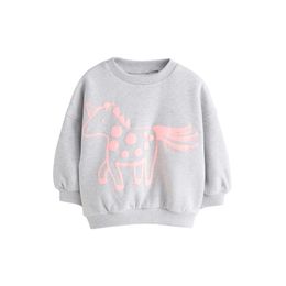 next Sweatshirt M&auml;dchen Gr&ouml;&szlig;e 80 graumeliert / rosa
