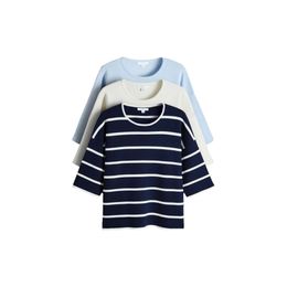 The Set Pullover Damen Gr&ouml;&szlig;e XS navy / pastellblau / wei&szlig;