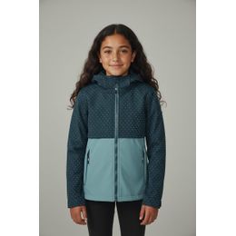 Killtec Kinder Softshelljacke "KOW 227 GRLS SFTSHLL JCKT", blau, Gr. 176, Obermaterial: 90% Polyester, 10% Elasthan. Futter: 100% Polyester, Jacken,