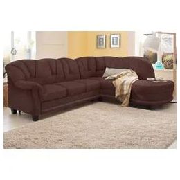 Ecksofa Home Affaire "Camelita, Landhaus Sofa, 2 Varianten: Recamiere- oder Ottomane, L-Form", braun (mokka), B:231cm H:86cm T:81cm, MELROSE/Struktur (100% Polyester);Microfaser PRIMABELLE (100% Polyester);MELROSE (100% Polyester), Sofas, Ecksofa, wahlweise mit Bettfunktion