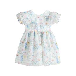 Laura Ashley Kleid M&auml;dchen Gr&ouml;&szlig;e 122 pastellblau / pastellgr&uuml;n / pastellpink / wei&szlig;