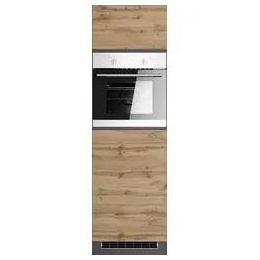 Backofen/K&uuml;hlumbauschrank KOCHSTATION "KS-Riesa", braun (wotaneiche), B:60cm H:200cm T:60cm, Holzwerkstoff, Schr&auml;nke, Backofenumbauschrank K&uuml;hlschrankumbauschrank, Breite 60 cm, MDF-Fronten