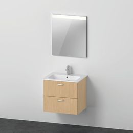 Duravit ME by Starck Waschtisch mit XBase Schrank, mit Spiegel, XB0070030300000,