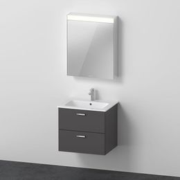 Duravit ME by Starck Waschtisch mit XBase Schrank, mit Spiegelschrank, XB0075L4949,