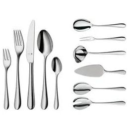 Besteck-Set WMF "Merit", silber (edelstahlfarben), 66 Stk., Cromargan Edelstahl Rostfrei 18/10, Essbesteck-Sets, poliert