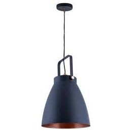 Paco Home Pendelleuchte "BOONE PD", grau (anthrazit), 1, &Oslash; 39cm H: 58cm, Leuchten, Stehleuchte Modern Wohnzimmer Industrial Scheinwerfer Design E27, Pendelleuchte