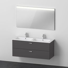 Duravit ME by Starck Doppelwaschtisch mit XBase Schrank, mit Spiegel, XB007404949,
